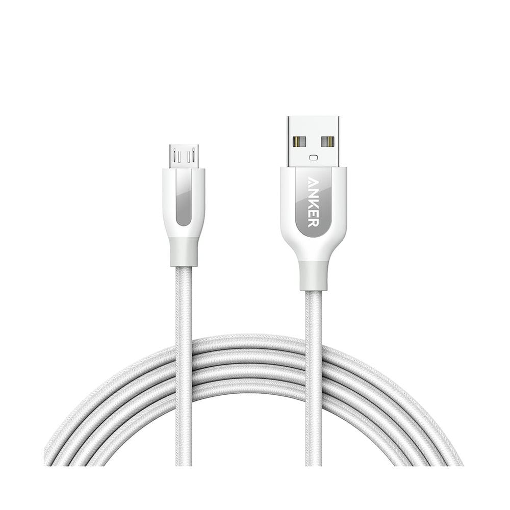 Anker Powerline + Micro USB 6 FT BLANC – Liya